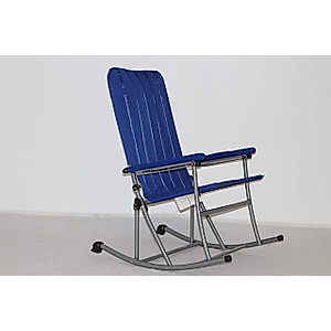 EEZ RV Products Premium Patio/Outdoor Folding Rocking Chair - Blue