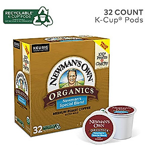 Newman's Own Organics Special Blend, Single-Serve Keurig K-Cup Pods, Medium Roast Coffee, 32 Count