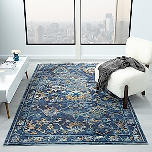 LR Home Gala Collection Area Rug, 8'9" x 11'9", Indigo Multi