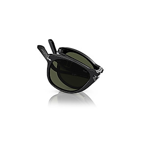 Persol PO0714-95/31 sunglasses FOLDING BLACK w/GREEN 54mm