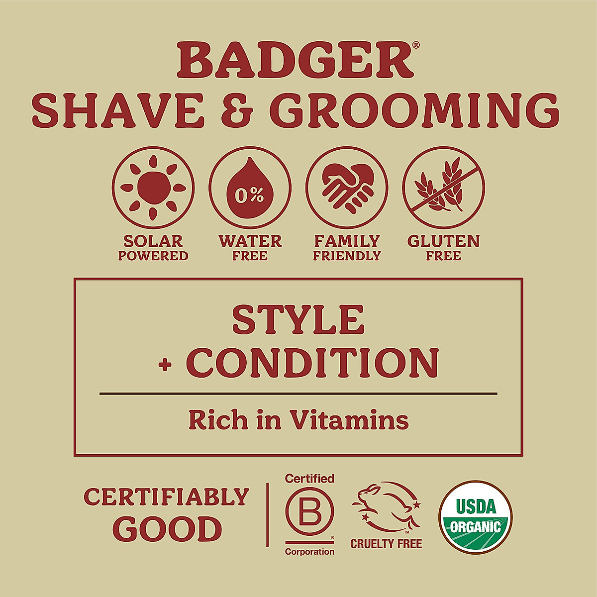 Badger Beard Grooming Kit, Beard Oil & Beard Balm, Babassu & Jojoba, Certified Organic, Facial Hair Leave-in Conditioner