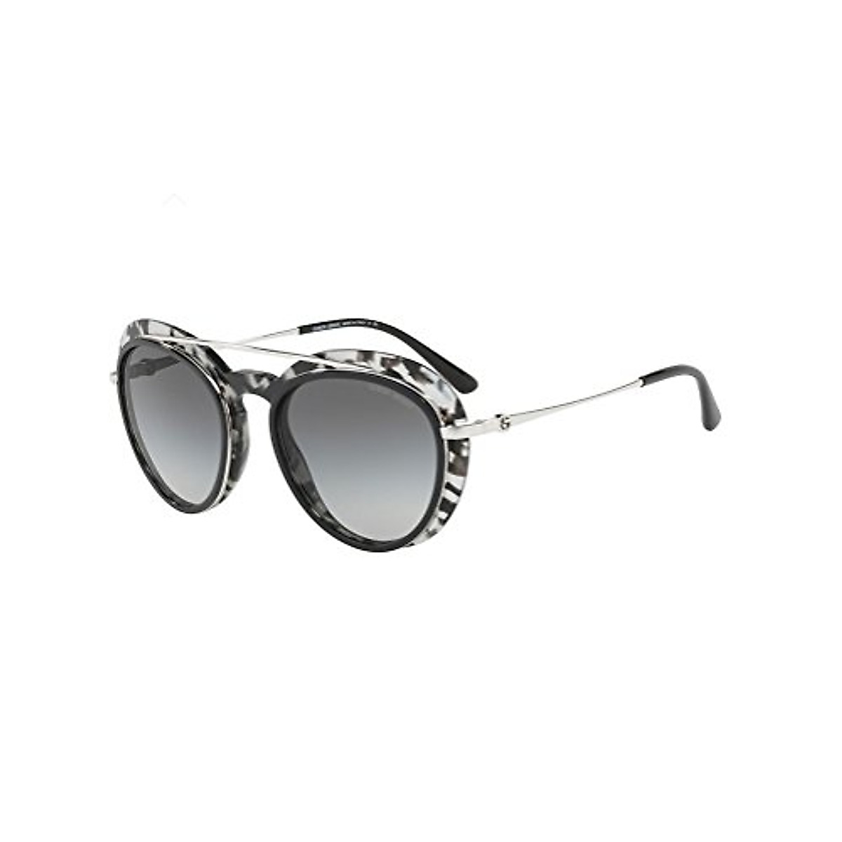 GIORGIO ARMANI AR6055F - 301511 Sunglasses Silver/Black Spotted w/Grey Fade Lens 54mm