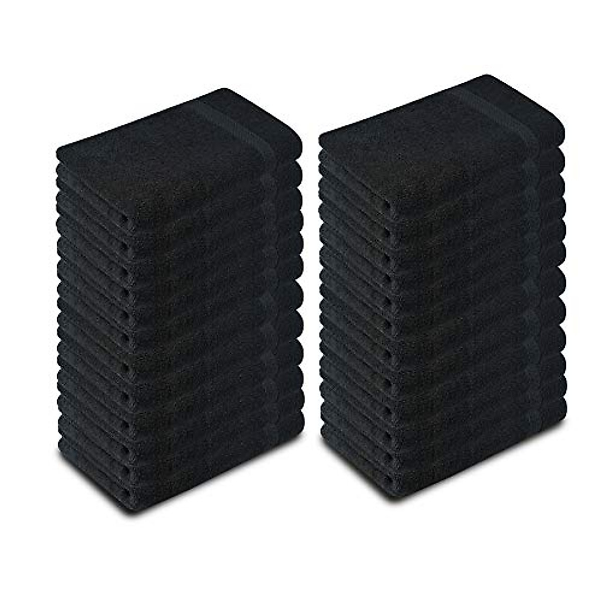 ARC HOME Hand Towels Black 24 Pack 15 x 25 Inches, Salon Towels for Hair Stylist, Ring Spun Hand Towels with Maximum Softness & Absorbency, 100% Cotton Hand Towel | Spa Towels | Facial Towels Bulk