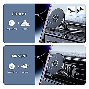 CIENCIMY Car Mount Base Compatible with MagSafe iPhone 14 13 12 Magnetic Accessories, Only for Diameter 17mm/0.67 inch Universal Joint Ball of Phone Holder Car Mount, Vent, Dashboard, Windshield &More