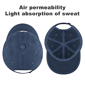 WEEDKEYCAT English Bulldog Cute Unisex Denim Baseball Cap Vintage Trucker Dad Hat with Adjustable Buckle Navy-style1, One Size