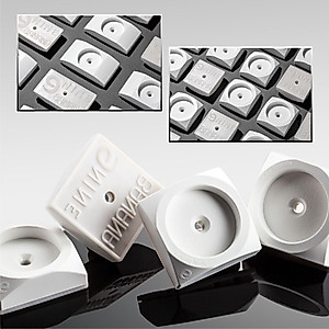 NINE BANANA 1st Nonslip Sturdy & Stylish Matte White Square Gate Wall Protector (4 Pack x 1Set) - Safety Wall Pads for Child Dogs Pet Gates, Doorways, Stairs, Gates with Door