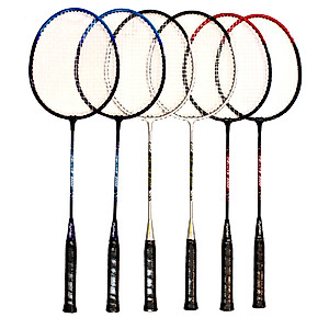 Python Ultimate Badminton Starter Set (Kit)(+2 Bonus Racquets/6 Total, Net & Poles)