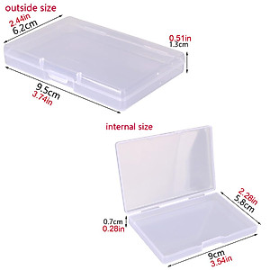 Gebildet 12 Pcs Small Clear Case, Rectangular Plastic Storage Containers Box with Lid for Pills, Jewellery, Herbs, Tiny Bead, Craft Items