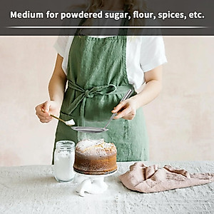 Newness Fine Mesh Skimmer Spoon, Professional 304 Stainless Steel Hot Pot Fat Strainer for Oil Filter Skimming Grease and Foam, Durable Multi-Functional Kitchen Cooking Mesh Food Strainer Ladle-3 Pack