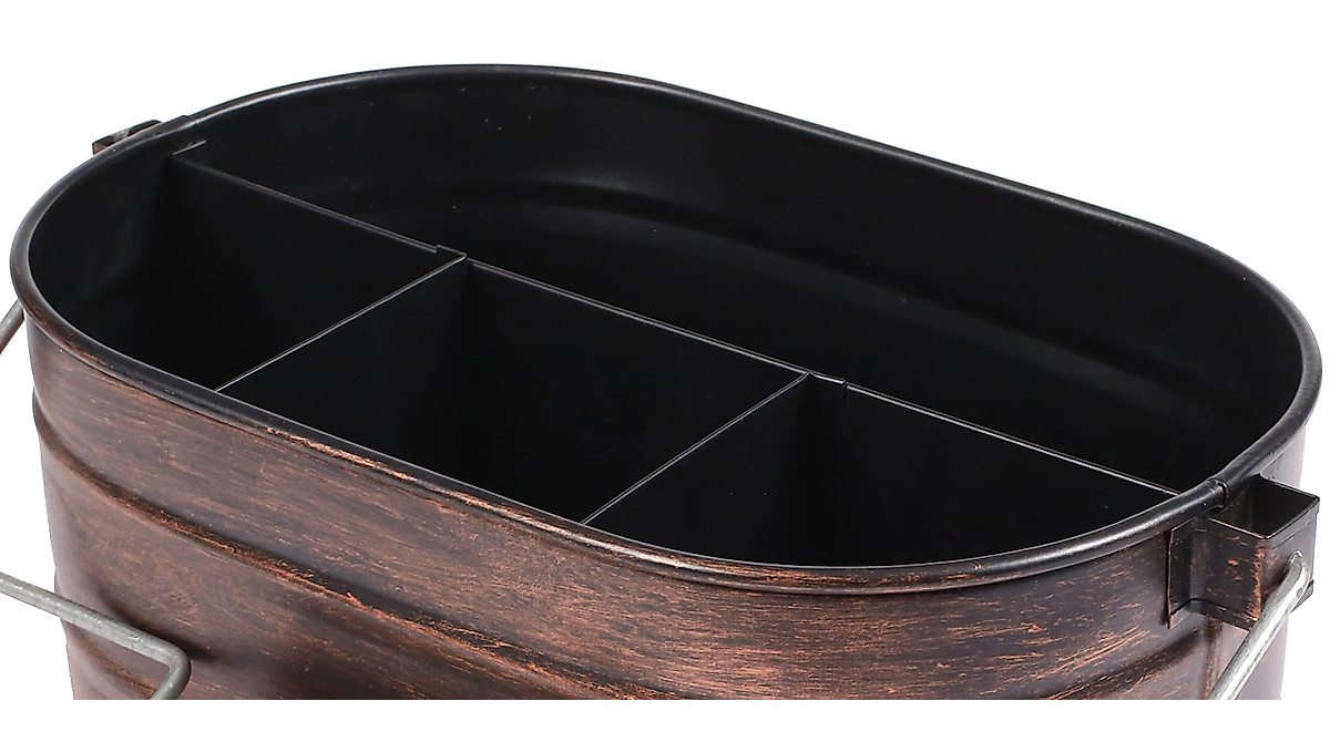 Homebia Designs Galvanized Metal Caddy - Rustic & Practical