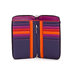 mywalit Multi-Color Purse With Shoulder Strap | 16 Cards, Phone & Coin Pockets