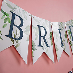 Botanical Themed Bride-To-Be Banner, Greenery Bridal Shower Decorations, Boho Bridal Shower Banner, Green Foliage Engagement Banner, Bridal Shower Party Supplies