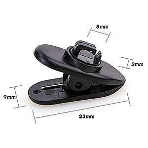 Clips for Earphone Wire,360 Degree Rotate Headphone Mount Cable Clothing Clip, Use for Fixing Headphone Wire,Black & White (20Pcs/Pack)