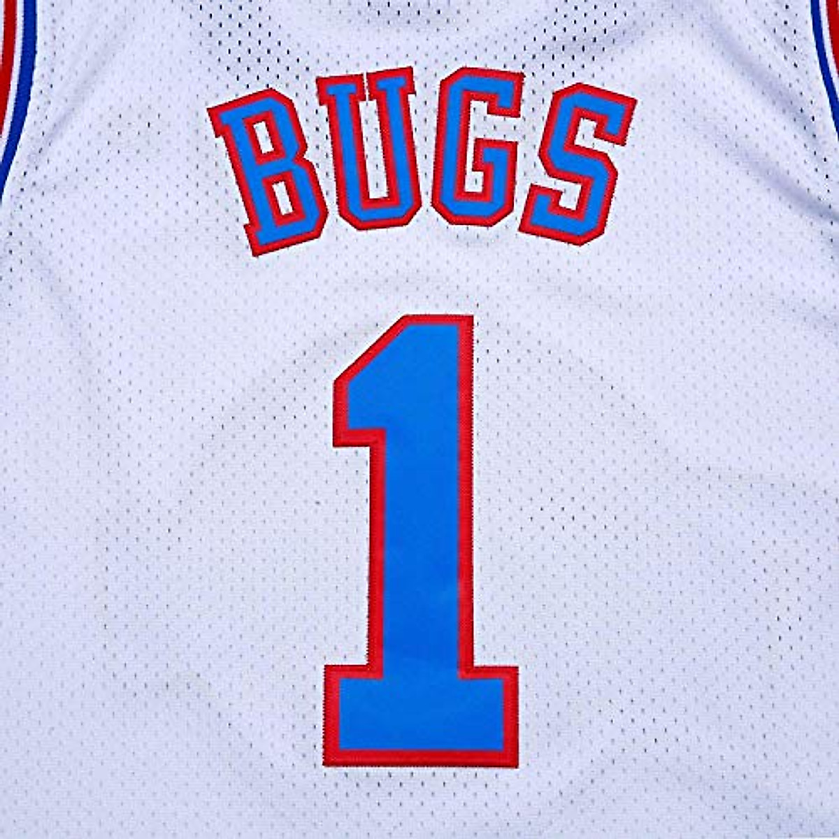 BOROLIN Youth Basketball Jersey #1 Moive Space Jerseys Bugs Shirts for Kids (White, Youth X-Large)
