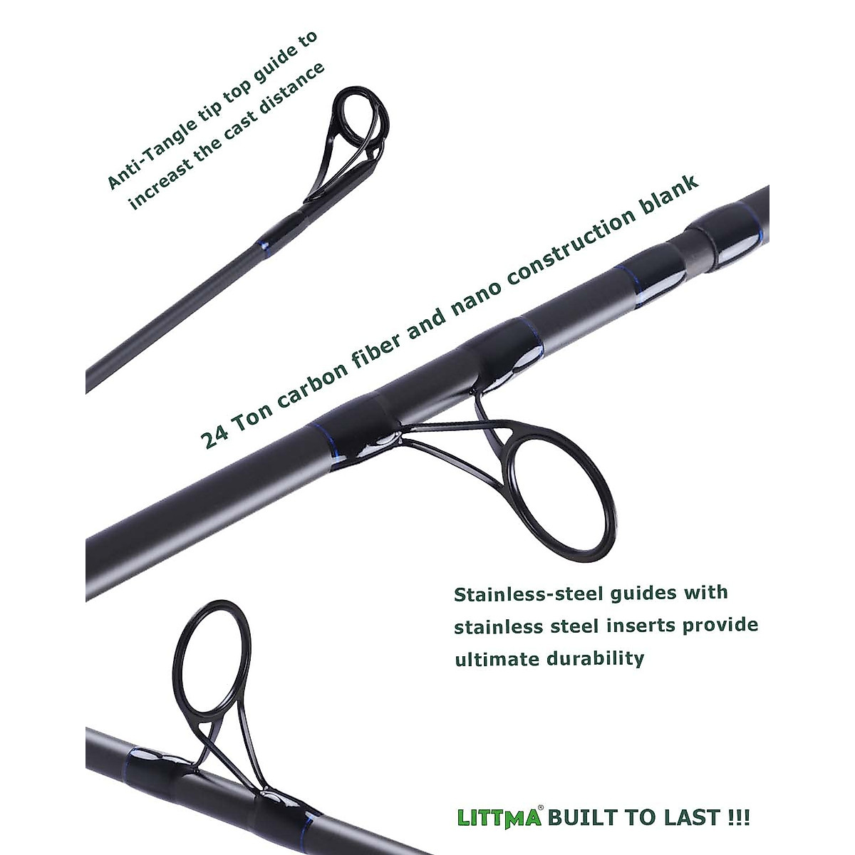 LITTMA—Surf Spinning Rod LITTMA Surf Rods Saltwater 12ft 9ft 10ft 11ft Graphite Surf Rod Surf Casting Rod Surf Fishing Rod Surf Rod Saltwater Surf Travel Rod Surf Rod Barra de Surf Surf Rod