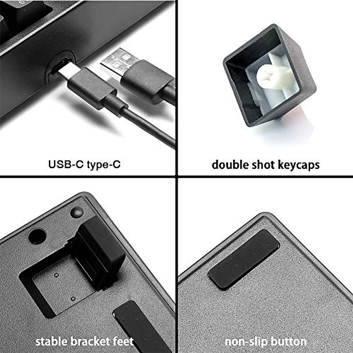 VELOCIFIRE Gaming Keyboard Mechanical, VM02WS 104-key Full Size Gaming Keyboard Ergonomic with Red Switches White Backlit & High Battery Lasting for Copywriters, Typists, Programmer(Black)