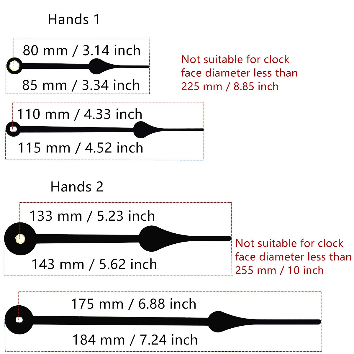 TIKROUND 12888 Quartz DIY Wall Clock Movement Mechanism Battery Operated DIY Repair Parts Replacement with 4 Sets Hands Total Shaft Length 23/32 inch .…