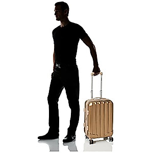 Rockland Santa Fe Hardside Spinner Wheel Luggage, Bronze, Carry-On 20-Inch