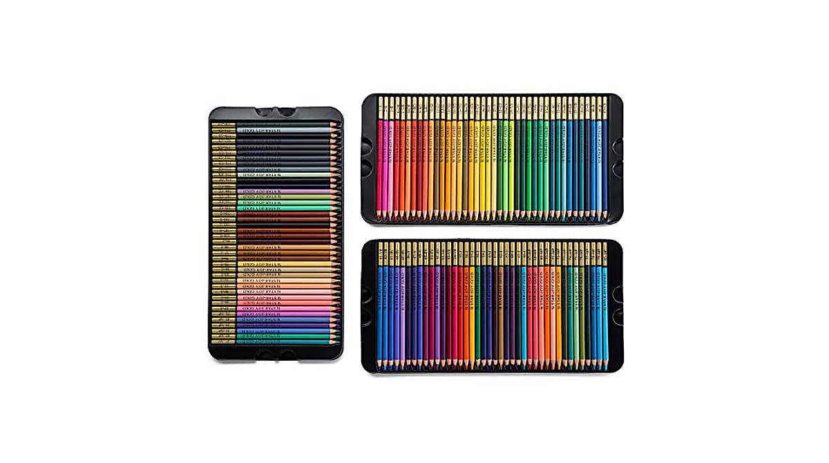 SJ STAR-JOY Gold Edition 120 Colored Pencils for Artists