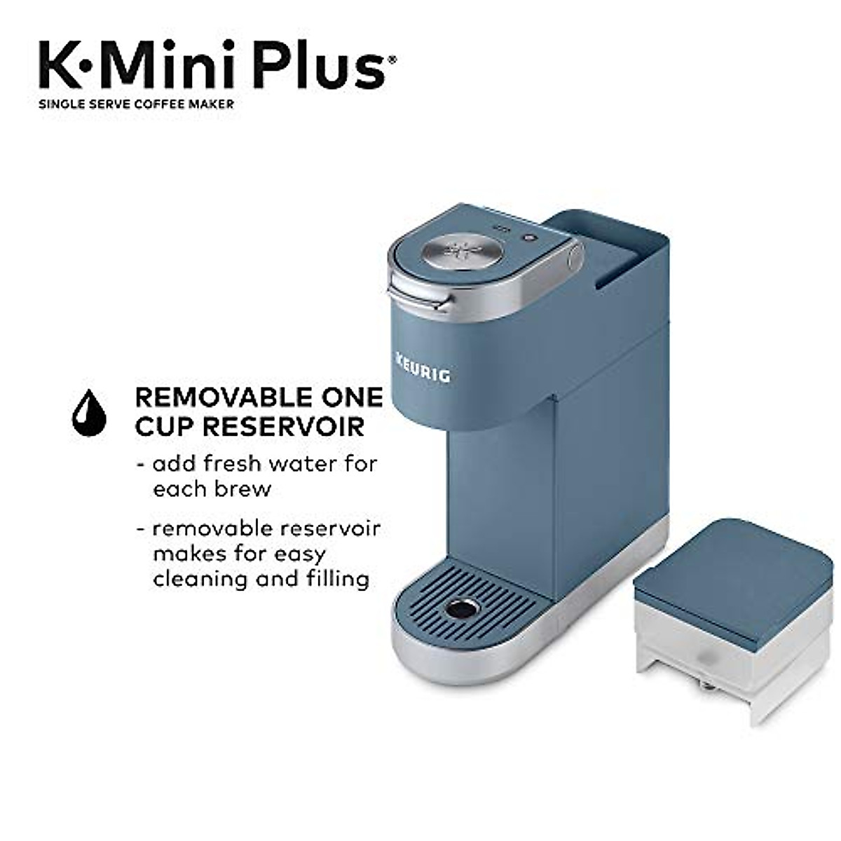 Keurig K-Mini Plus Single Serve K-Cup Pod Coffee Maker, Evening Teal