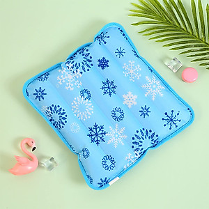Ice Cushion Cool Ice Pillows Cushion,Water Filling Ice Cushion Chair Pad, Water Filling Ice Cushion Chair Pad,Pet Cushion,Summer Ice Pad,Beaches Cushion,Car Cushion,Office Cushion (14.17 x 14.17")
