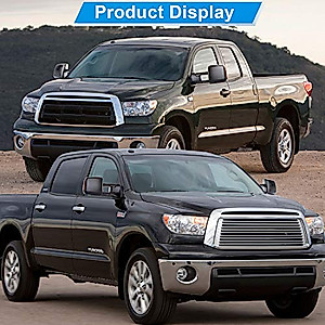 ECCPP Passenger Left Driver Right Tow Mirrors Pair Set Side LED Signal Power Heated Manual Telescoping Black Towing Mirrors Replaceme fit 2007-2016 for Toyota for Tundra (Pair Set) (A Pair)