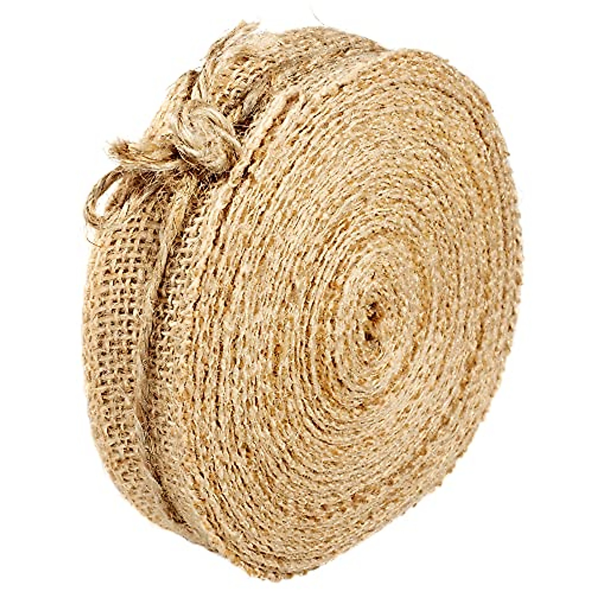 Idiy Natural Burlap Ribbons (1" Wide, 10 Yards) - No Wire, 100% Jute - Great for DIY Crafts and Projects, Gift Wrapping, Wedding Decoration, and More!