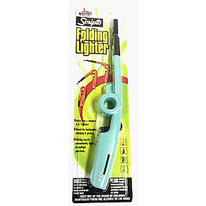 Scripto 3 Pack Combo - 3 Random color Scripto "Refillable" Folding Lighter Safe for Camping/grilling/home, Adjustable Flame