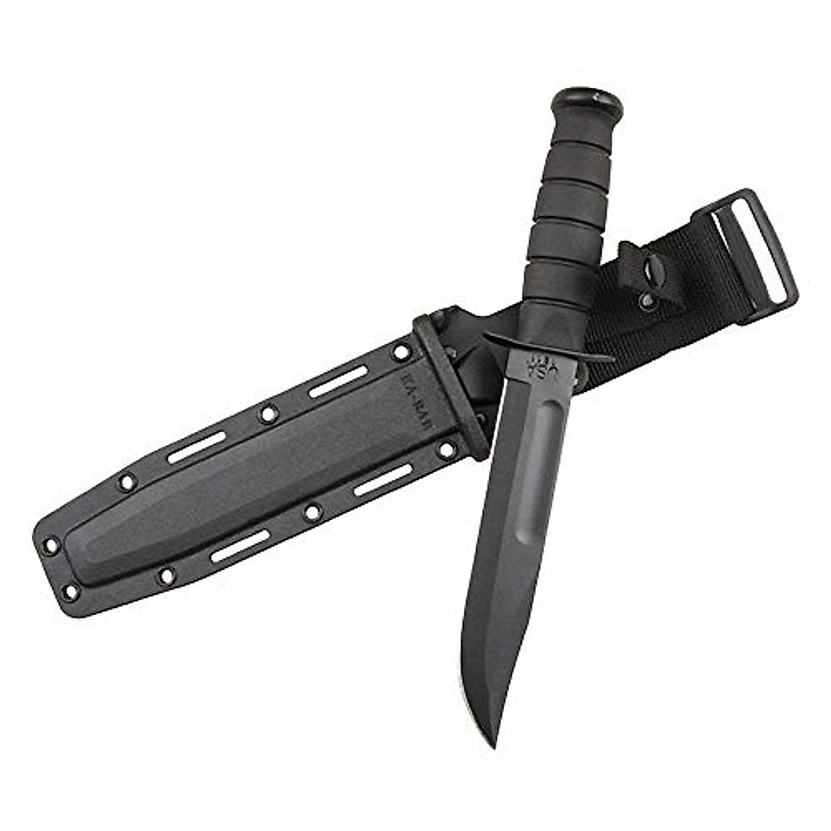 KA-BAR #1213 Black Straight Edge Knife / Hard Sheath