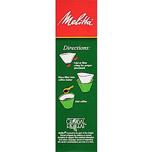 Melitta 4 Cone Coffee Filters, Unbleached Natural Brown, 100 Total Filters Count - Packaging May Vary