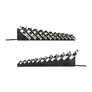 TEKTON Angle Head Open End Wrench Set with Holder, 11-Piece (3/8-1 in.) | WAE91102