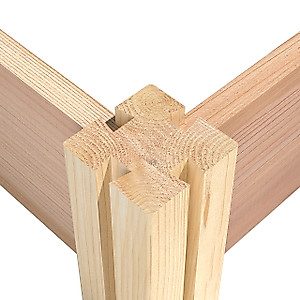 Greenes Fence Miracle-GRO Cedar Raised Garden Bed, 16" x 48" x 5.5" - Made in USA with North American Cedar