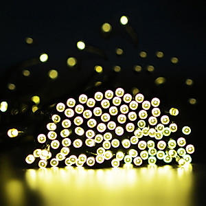 LALAPAO 2 Pack Solar String Lights 85ft 240 LED 8 Modes Solar Powered Outdoor Lighting Waterproof Christmas Fairy Lights for Xmas Tree Garden Homes Ambiance Wedding Lawn Party Decor (Warm White)