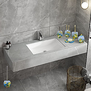 YHHRESINKING Resin Sea Turtle Mother and Baby Soap Dispenser, Beach, Bathroom Accessory,Ocean Theme Sea Turtle Family Bathroom Decor,Coastal Decor (Ocean Blue)