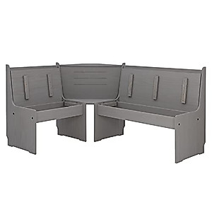Linon Home Decor Products Grey Corner Dining Set by Linon Leyton Nook