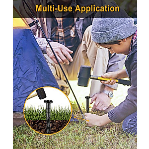 Meboyz 100-Pack-8 Inch Plastic Landscape Stakes, Spiral Nylon Landscape Anchoring Spikes，Edging Spikes for Paver Edging, Weed Barrier, Artificial Turf & More