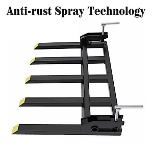 Clamp-on Debris Fork Attaches to a 48" Tractor Bucket to Clean up Fallen Limbs, Debris, or Yard Wwaste.