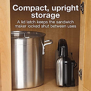 Proctor Silex Deluxe Hot Sandwich Maker, Nonstick Plates, Stainless Steel (25415)