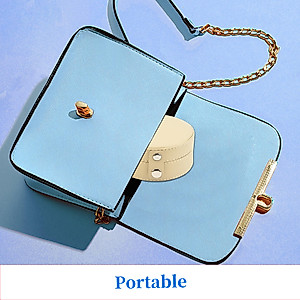 FYTSDIK Jewelry Holder Organizer, Travel Jewelry Case, Small Jewelry Box Travel Essentials Accessories for Women, Ring Necklace Earring Bracelet Box, Mini Gifts for Women Mom Grandma(PU-Beige) 1 Pack