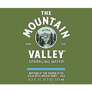 Mountain Valley Sparkling Water, 333 mL Glass Bottles (Pack of 24)