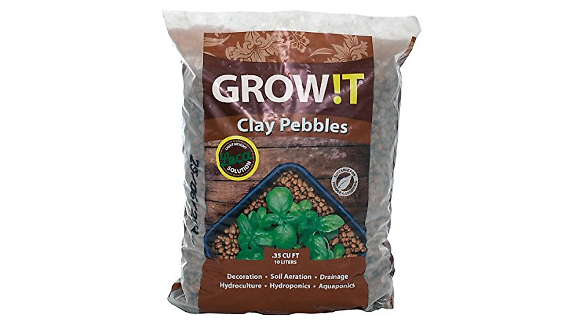 GROW!T GMC10L Clay Pebbles | Natural Hydroponic Growing Medium