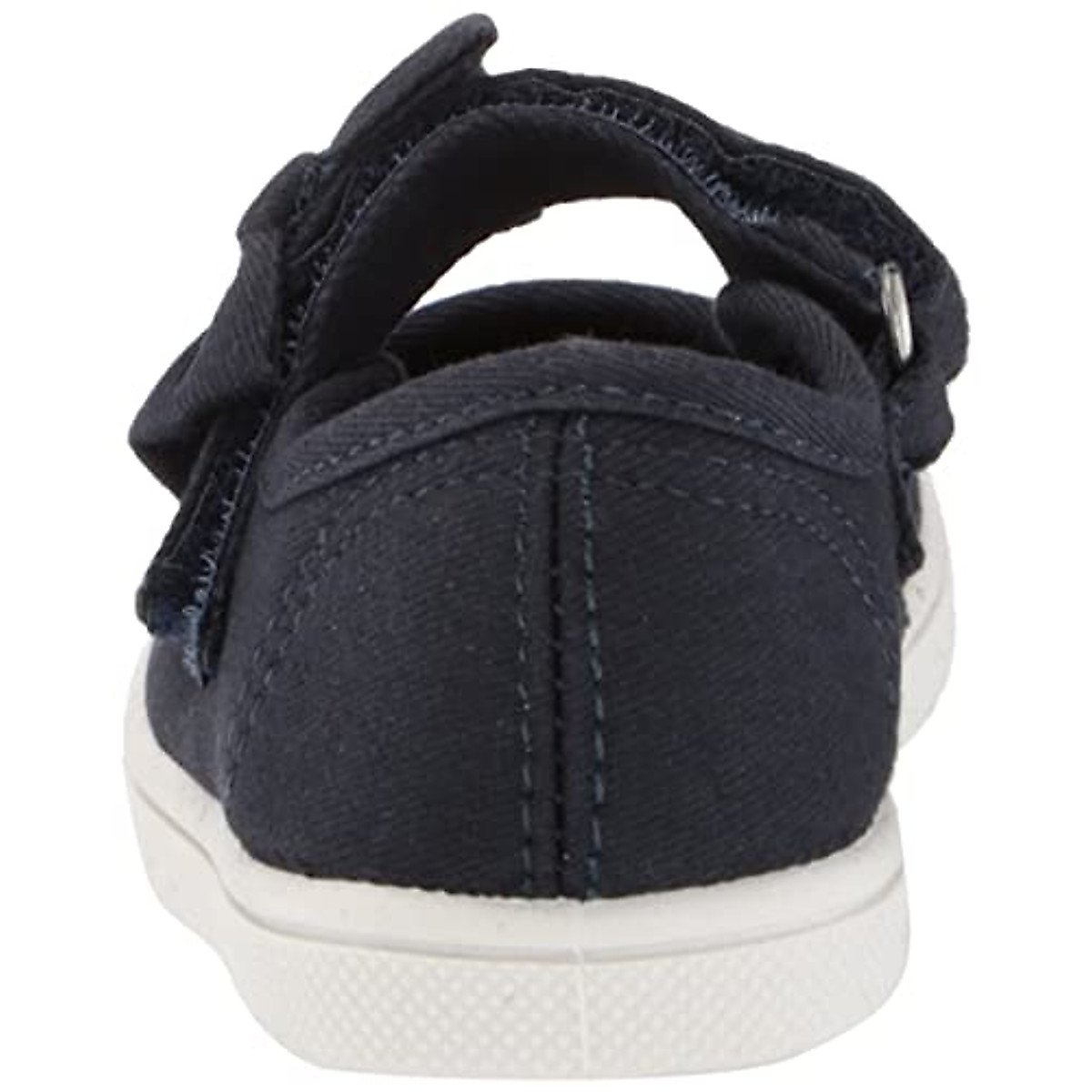 The Children's Place,baby-girls,Slip on Sneakers,Uniform Bow Strap Canvas Sneakers,Navy,10 Toddler
