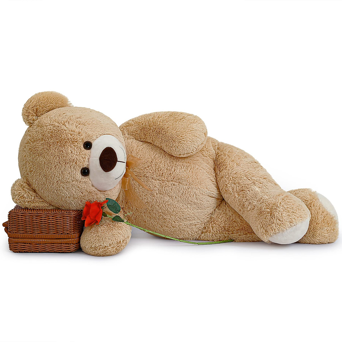 XXL Teddy Bear 43 inch Giant Plush Bears Cute Stuffed Animal Plush Toys 110cm Large Bear Cuddly Doll Gift for Kids Boys Girls Birthday Christmas Valentine's Day (3.6ft / 43.3inch, Light Brown)
