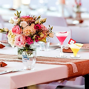 Funsmore 100 Pcs Disposable Cocktail Glasses, Plastic Martini Glasses Unbreakable Tall Cocktail Glasses Appetizer Dessert Cups Drinkware for Home Weddings Parties