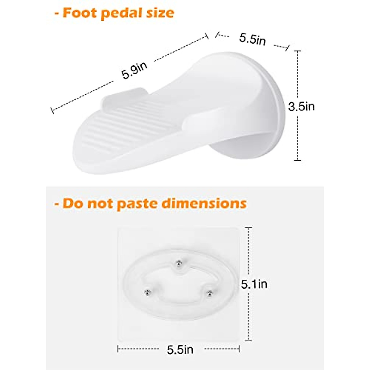 Tokokimo Shower Foot Rest, Pedicure Foot Rest, Shower Stool for Shaving Legs, No Drilling is Needed Non-Slip Bathroom Pedal, NO Drop, White