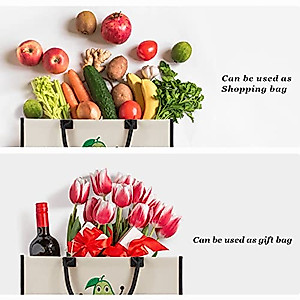 MOLYCHO Personality Avocardio Embroidery Shopping Groceries Cotton Bag Gift For Teacher Library Reusable Multipurpose