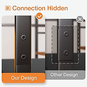 ODK 5 Tier Bookshelf, Industrial Open Bookcase Storage Organizer, Modern Tall Book Shelf for Bedroom, Living Room and Home Office, Black