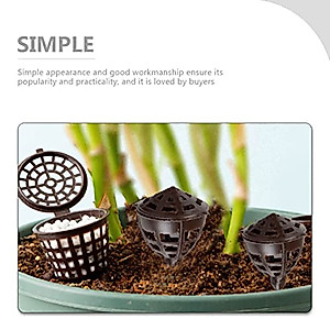 Yardwe 100pcs Boxes Jade Fertilizer Box Plant Flower Fertilizer Basket Gardening Fertilizer Container Containers with Lids Orchard Fertilizer Basket Mini Pots Bonsai Accessories Plastic