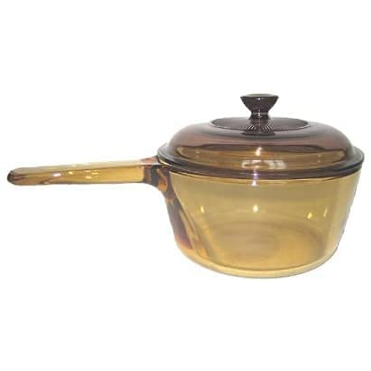 Vintage Corning Visions 1.5L Amber Sauce Pan with Lid