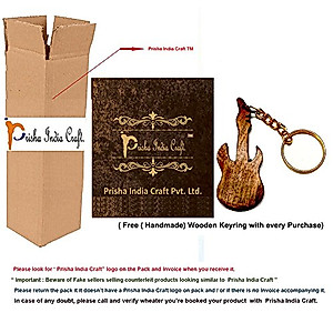 Set of 3 Prisha India Craft SMALL SIZE Steel Copper HANDI with Lid and Serving Spoon - Set of Copper Handi and Serving Spoon - Bowl Dia - 5.00" X Height - 2.25" - Christmas Gift